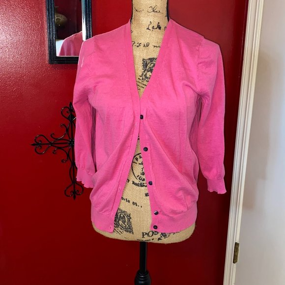 Joe Fresh | Sweaters | Pink Cardigan Sweater With 34 Sleeves | Poshmark